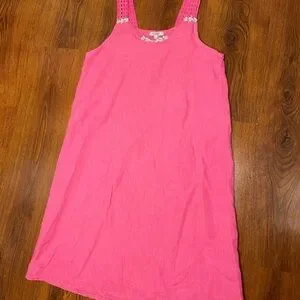Rosemarine | Dresses | Rosemarine 0 Italian Linen Pink Dress W Floral ...